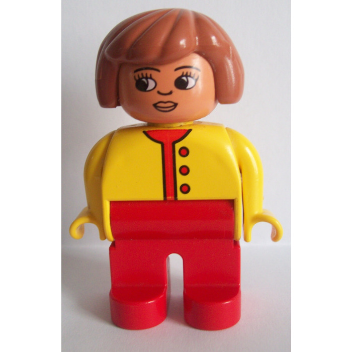 LEGO Woman with Yellow Top with Red Buttons Duplo Figure | Brick Owl ...