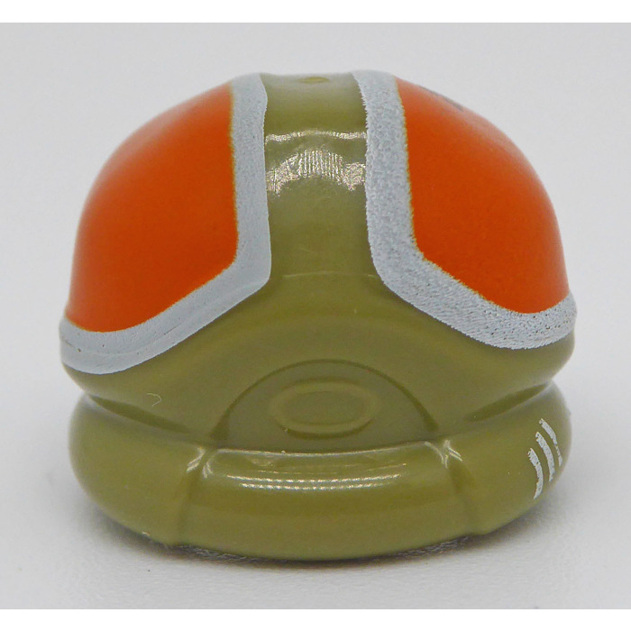 LEGO X-Wing Ground Crew Helmet with Orange and White Deoration (23734 ...