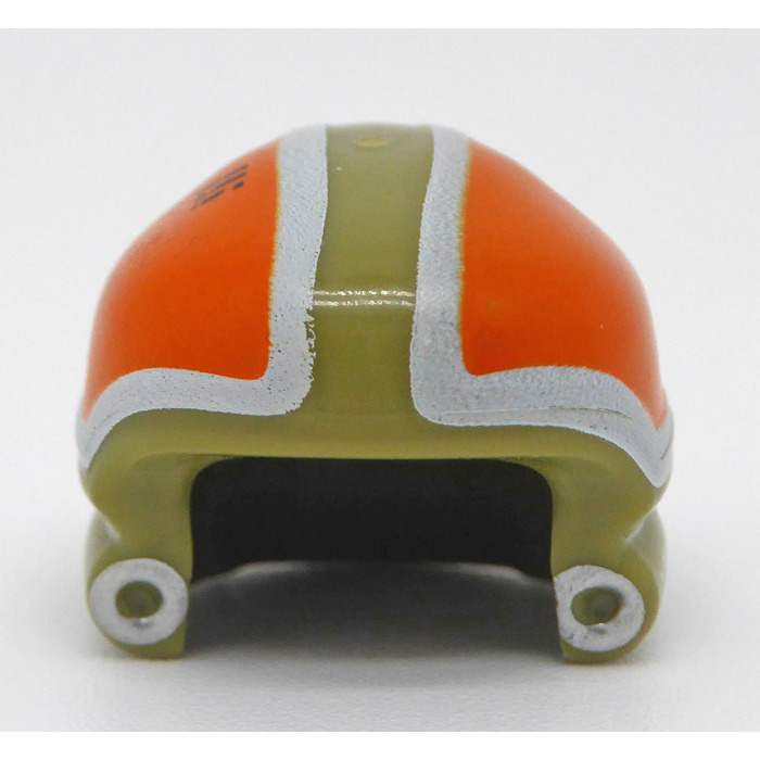 LEGO X-Wing Ground Crew Helmet with Orange and White Deoration (23734 ...