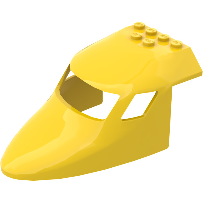 LEGO Yellow Airplane Cockpit 6 x 10 x 4 (87613) | Brick Owl - LEGO ...