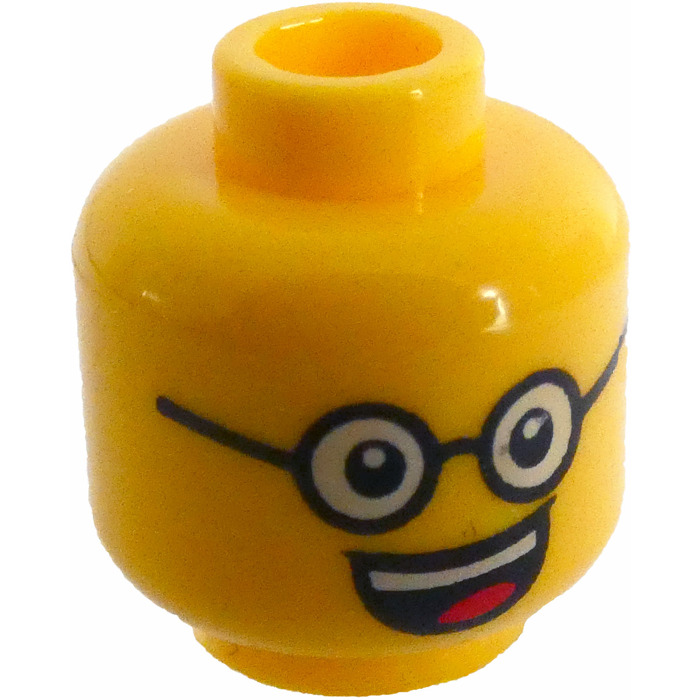 LEGO Yellow Bad Cop with Clenched Teeth / Open Smile Minifigure Head ...
