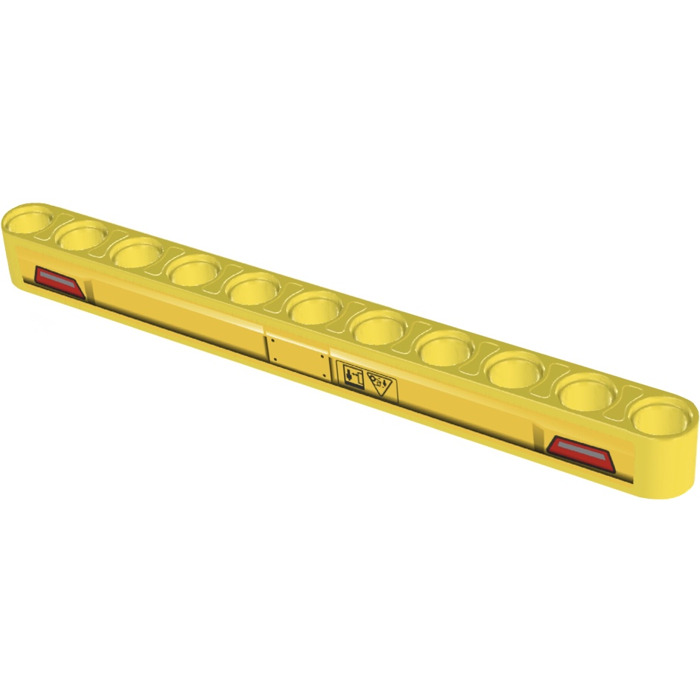 LEGO Yellow Beam 11 with Tail Lights and Warning Signs Sticker (32525 ...
