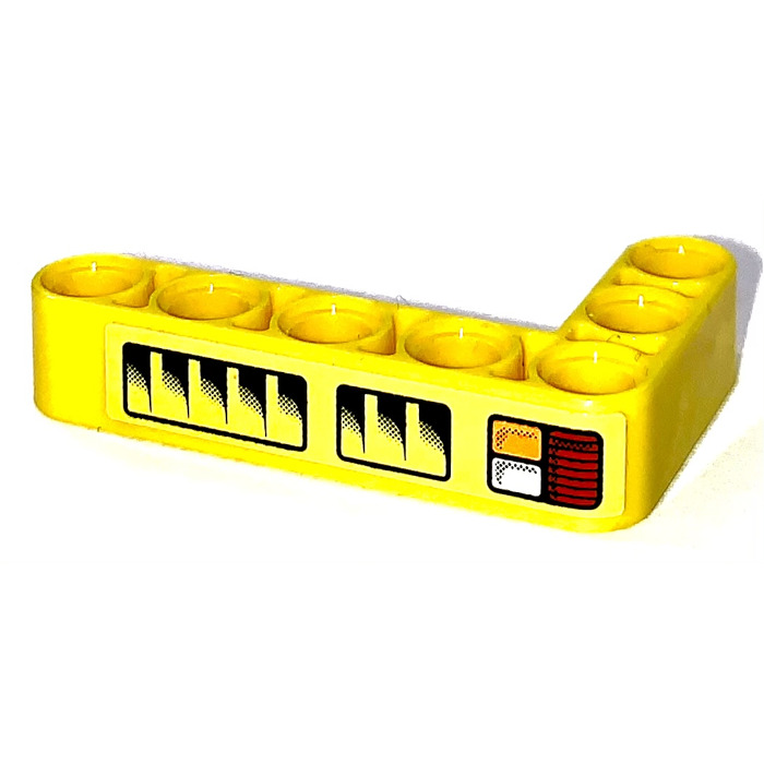 LEGO Yellow Beam 3 x 5 Bent 90 Degrees with Backlight, Vents (Left ...