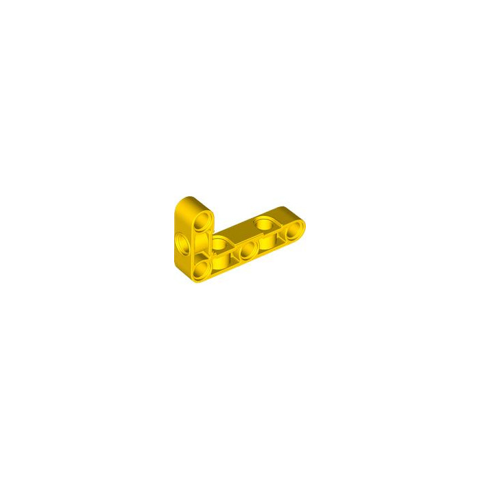 LEGO Yellow Beam 3 x 5 L-Shape with Side Holes (2477) | Brick Owl