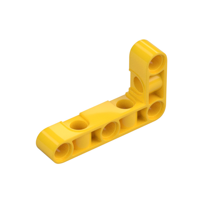 LEGO Yellow Beam 3 x 5 L-Shape with Side Holes (2477) | Brick Owl