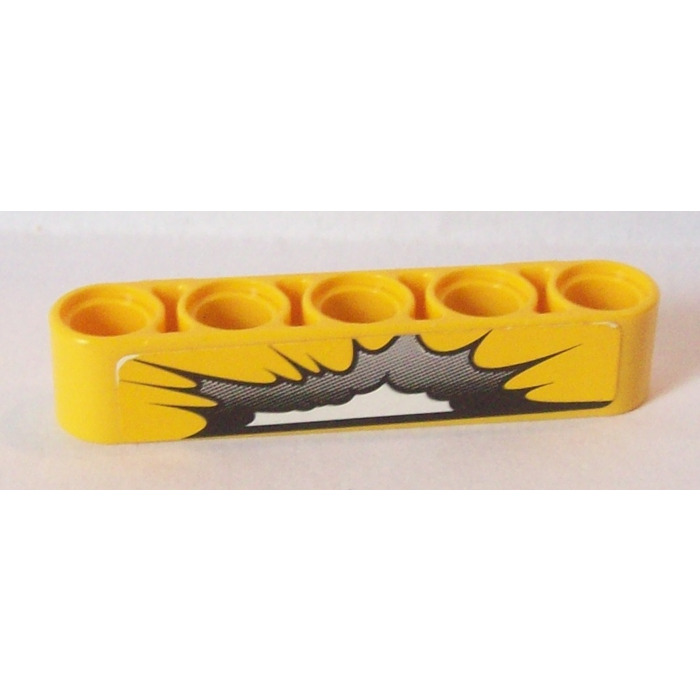 LEGO Yellow Beam 5 with Silver Burst Sticker (32316) | Brick Owl - LEGO ...