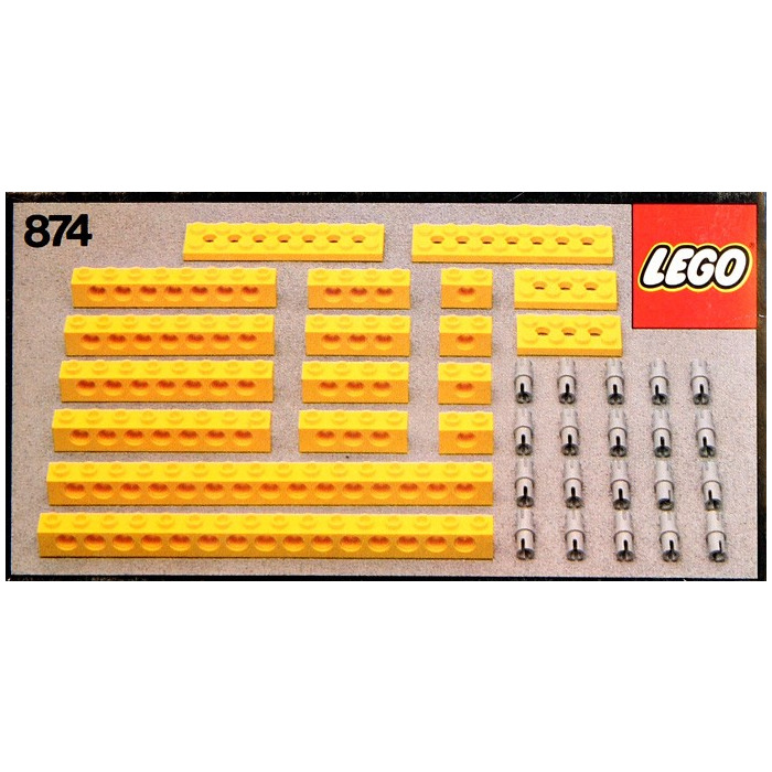 LEGO Yellow Beams with Connector Pegs Set 874 | Brick Owl - LEGO ...