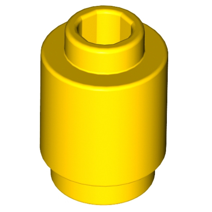 LEGO Yellow Brick 1 x 1 Round with Open Stud (3062 / 35390) | Brick Owl ...