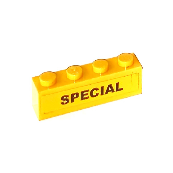 LEGO Yellow Brick 1 x 4 with 'SPECIAL' Sticker (3010) | Brick Owl ...