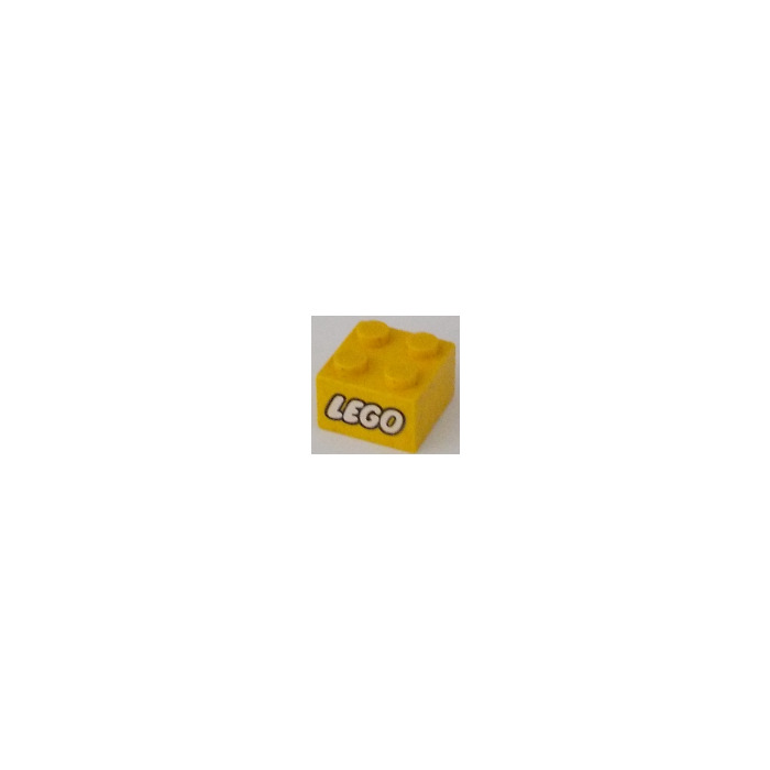 LEGO Yellow Brick 2 x 2 with Lego Logo with Closed 'O' (3003) | Brick ...
