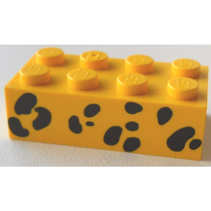 LEGO Yellow Brick 2 x 4 with Animal Spots (3001 / 83277) | Brick Owl