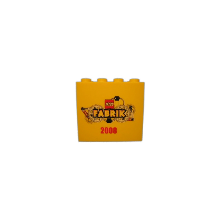 LEGO Yellow Brick 2 x 4 x 3 with Fabrik 2008 (Yellow Plunger) (30144 ...