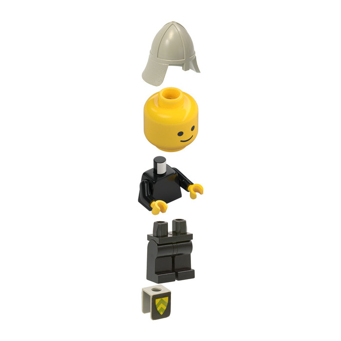 LEGO Yellow Castle Knight Black Minifigure with Stickers | Brick Owl