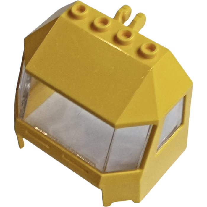 LEGO Yellow Cockpit 6 x 4 x 3 with Transparent Glass | Brick Owl