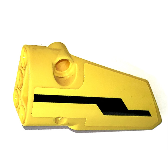 LEGO Yellow Curved Panel 3 Left with black arrow pattern Sticker (64683 ...