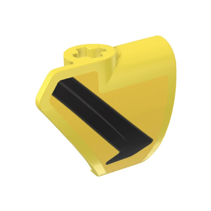 LEGO Curved Panel 9 Left with Black Stripe Sticker (2395) | Brick Owl ...