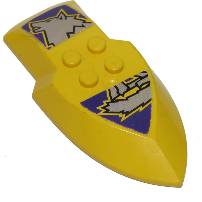 LEGO Yellow Danju Shield with Wolf Sticker (51811) | Brick Owl - LEGO ...