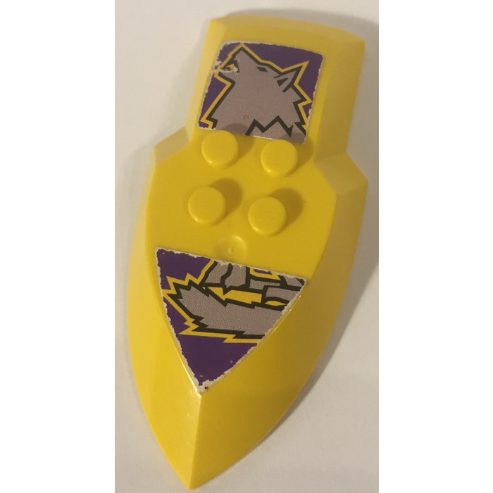 LEGO Yellow Danju Shield with Wolf Sticker (51811) | Brick Owl - LEGO ...
