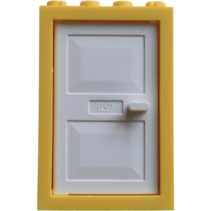 LEGO Jaune Door 2 x 4 x 5 Frame with White Door | Brick Owl - LEGO Marché