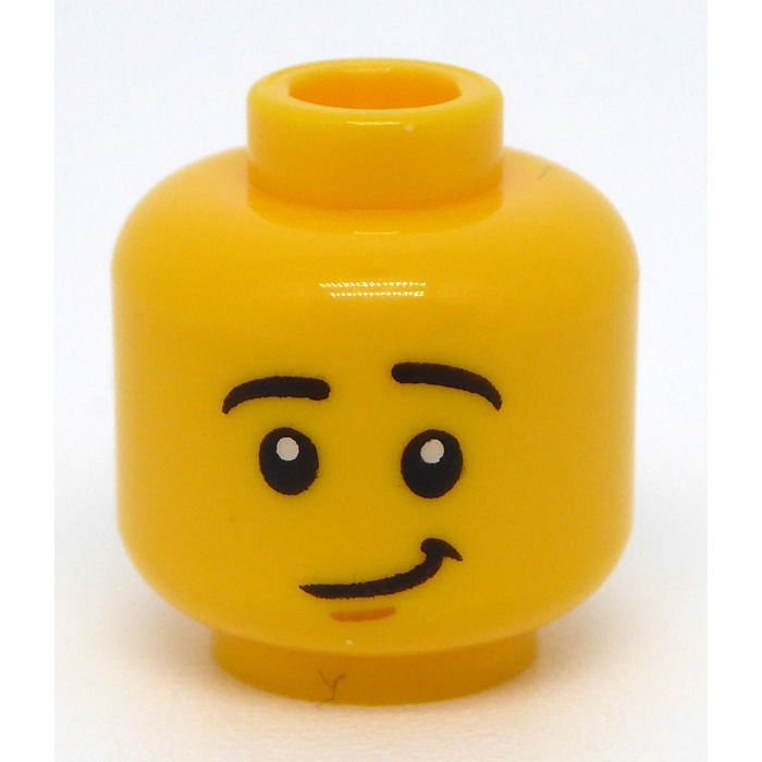 LEGO Yellow Dual-Sided Male Head with Scared Face / Lopsided Smile ...