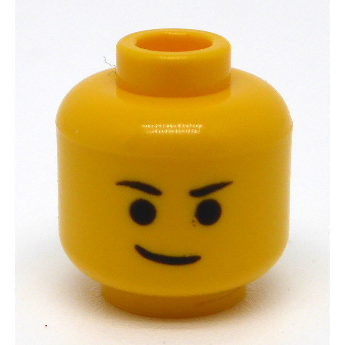 LEGO Yellow Emmet with Lopsided Smile and No Plate on Leg Minifigure ...