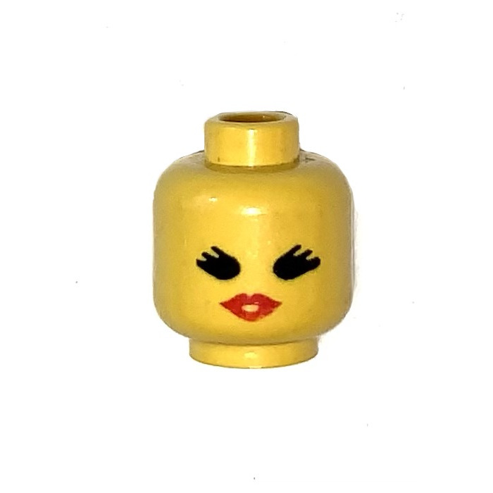 LEGO Yellow Female Head With Open Mouth with Lipstick (3626) | Brick Owl