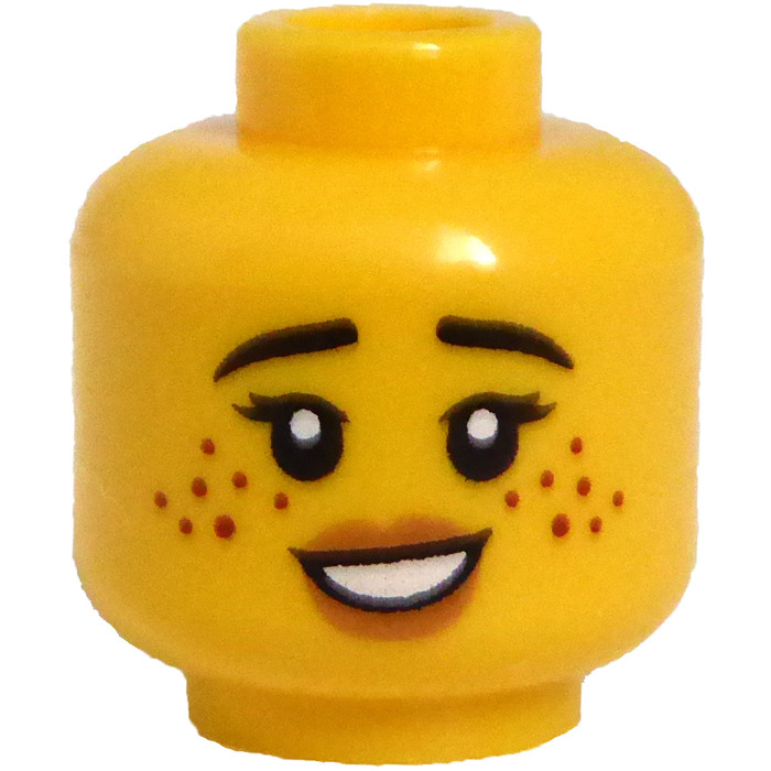 LEGO Yellow Female Head with Smile and Freckles (3626 / 101003) | Brick ...