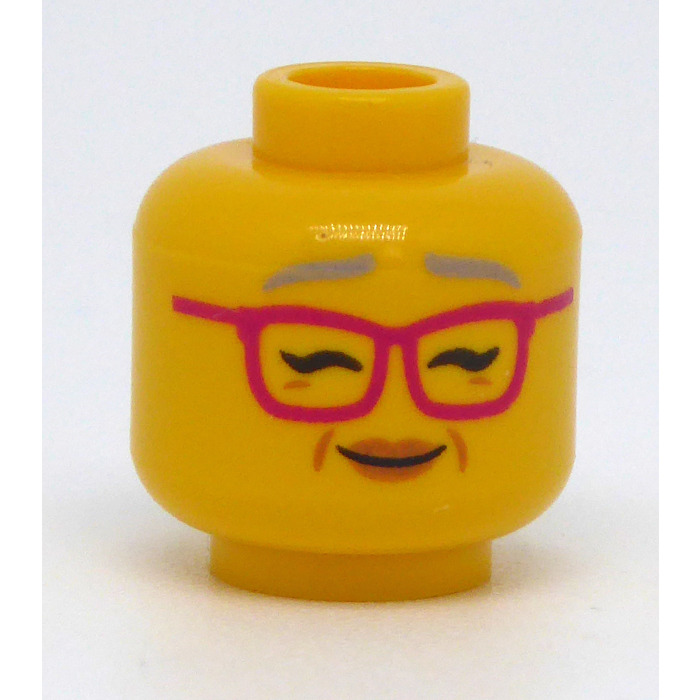 LEGO Yellow Female with Bright Light Blue Jacket Minifigure Head (3626 ...