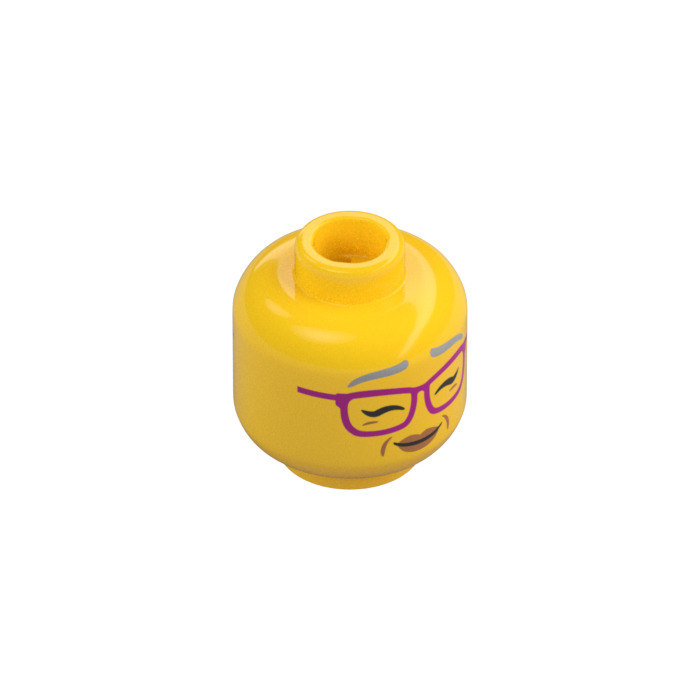 LEGO Yellow Female with Bright Light Blue Jacket Minifigure Head (3626 ...