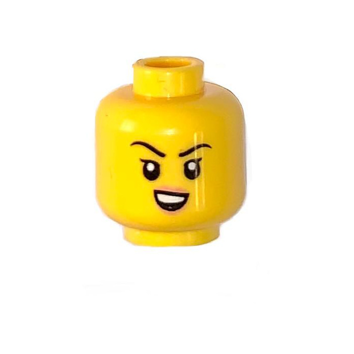 LEGO Yellow Girl Minifigure Head with Smirk (3626) | Brick Owl - LEGO ...