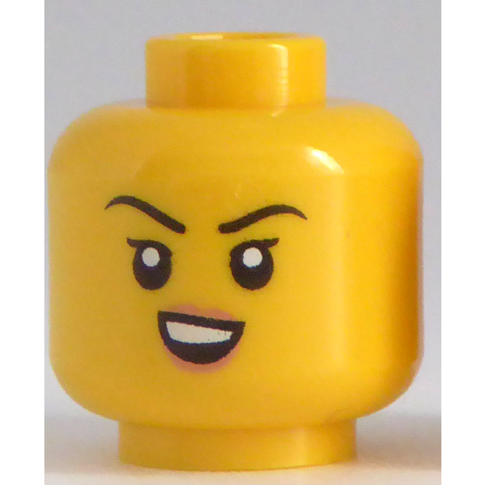 LEGO Yellow Girl Minifigure Head with Smirk (3626) | Brick Owl - LEGO ...