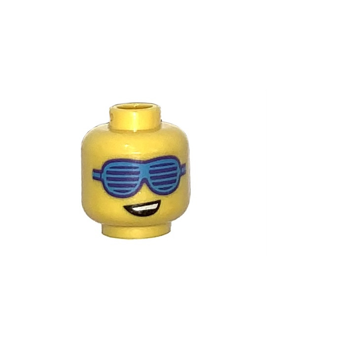 LEGO Head of Beach Party Dude with Blue Glasses (3626) | Brick Owl