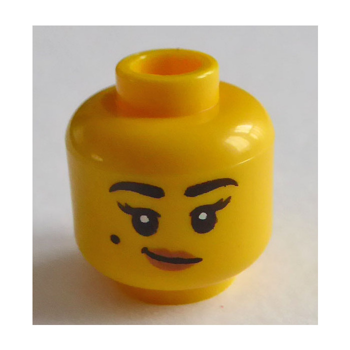 LEGO Yellow Head with Black Eyebrows and Beauty Mark (3626 / 83441 ...