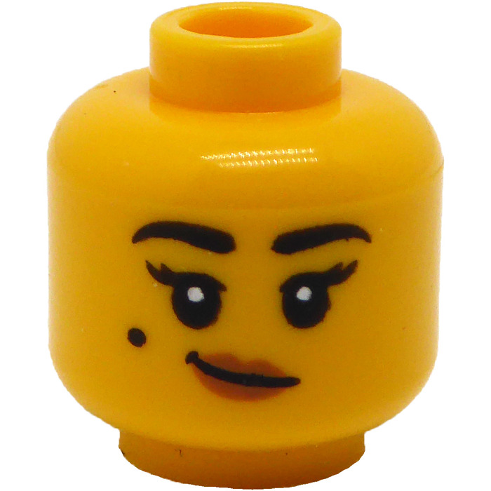 LEGO Head with Black Eyebrows and Beauty Mark (3626 / 83441) | Brick Owl