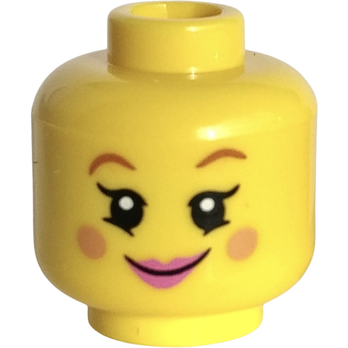 LEGO Yellow Head with Bright Red Cheeks (3626) | Brick Owl - LEGO ...