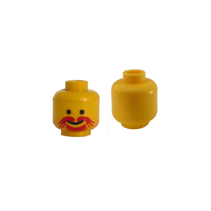 LEGO Yellow Head with Bushy Red Moustache and Goatee (3626) | Brick Owl
