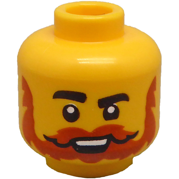LEGO Head with Dark Orange Moustache and Beard (3274 / 103184) | Brick ...