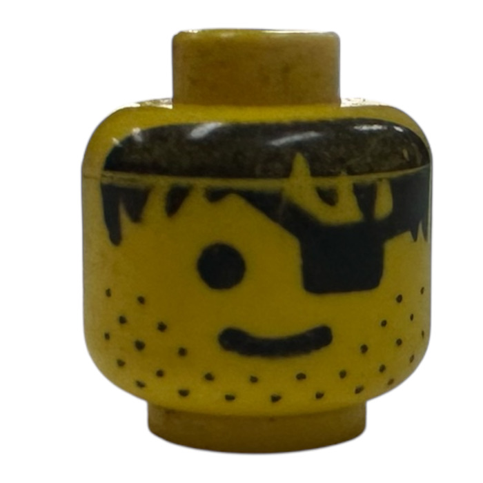 LEGO Head with Eye Patch, Black Hair and Stubble (Solid Stud) | Brick ...