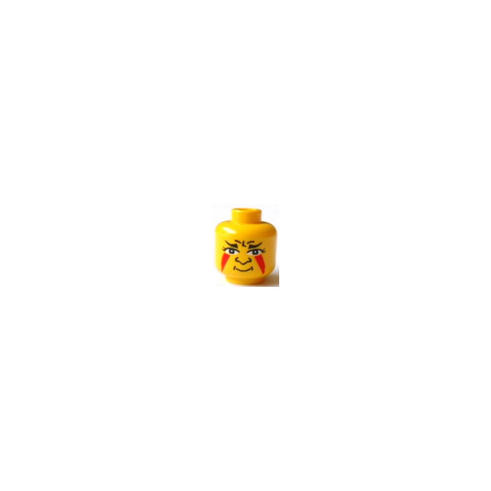 LEGO Yellow Head with Face Paint with Red Triangles (3626) | Brick Owl