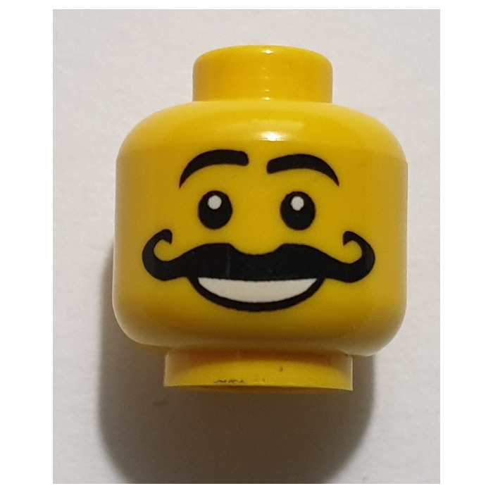 LEGO Yellow Head with Handlebar Moustache and Big Smile (3626) | Brick ...