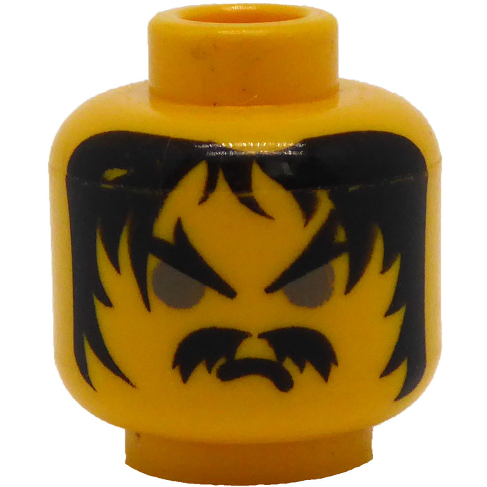 LEGO Yellow Head with Moustache, Grey Eyes (3626) | Brick Owl