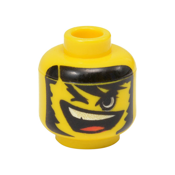 LEGO Head with open mouth and Teeth, Closed Eye, Long Hair (3626 / ...
