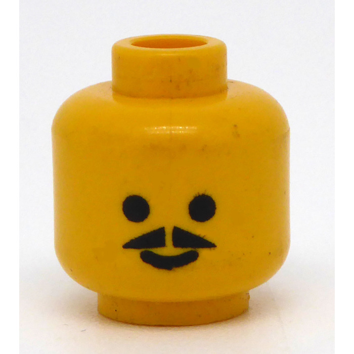 LEGO Yellow Head with Pointed Moustache (3626 / 12657) | Brick Owl ...