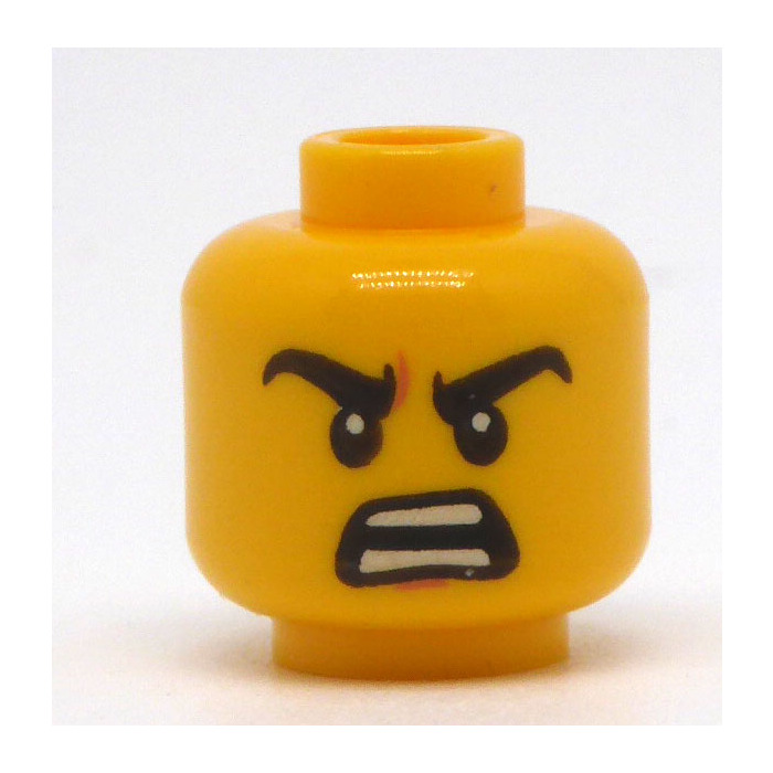 LEGO Yellow Head with Smirk and Angry Face (3626 / 23778) | Brick Owl