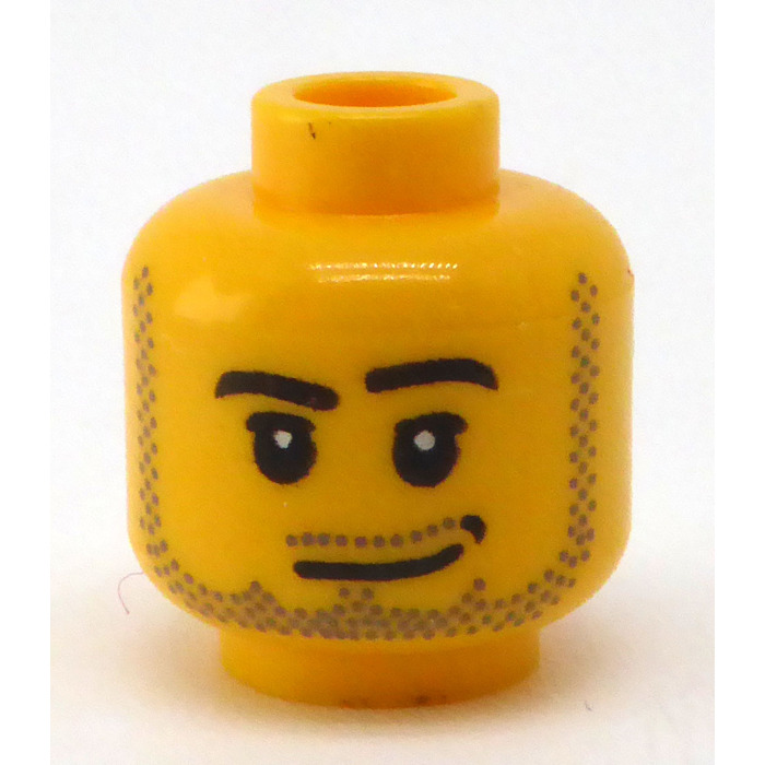 LEGO Yellow Head with Smirk and Beard Stubble (14070 / 51523) | Brick ...