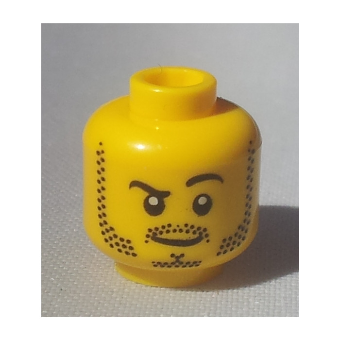 LEGO Yellow Head with Stubble and Arched Eyebrow (13516 / 74681 ...