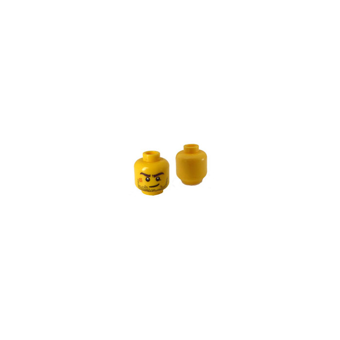 LEGO Yellow Head with Stubble, Scar and Crooked Smile (10260 / 14759 ...