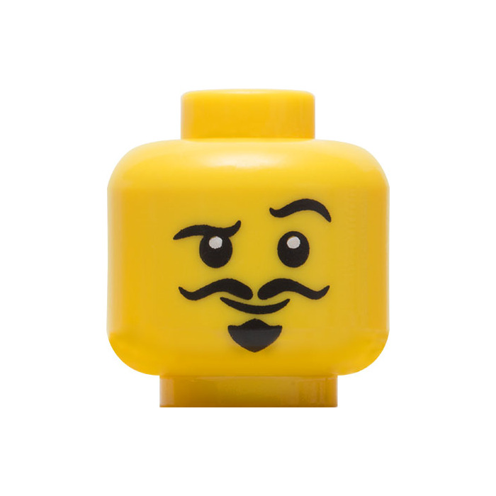 LEGO Head with Thin Curly Moustache (3626) | Brick Owl - LEGO Marketplace