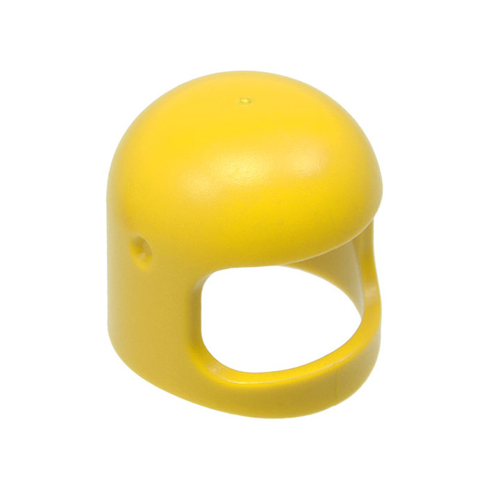 LEGO Yellow Helmet with Thin Chinstrap and Visor Dimples (3842) | Brick ...
