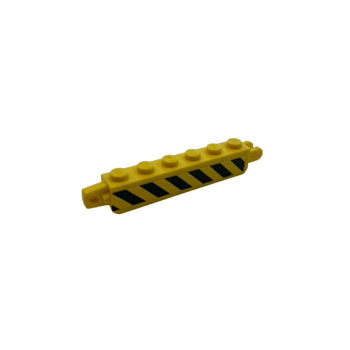 LEGO Hinge Brick 1 x 6 with Fingers with Black and Yellow Danger ...